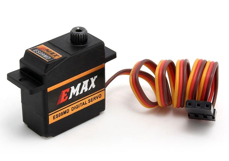 EMAX ES09MD (dual-bearing) Swash Servo for 450 Heli (Digital Metal Gea ...
