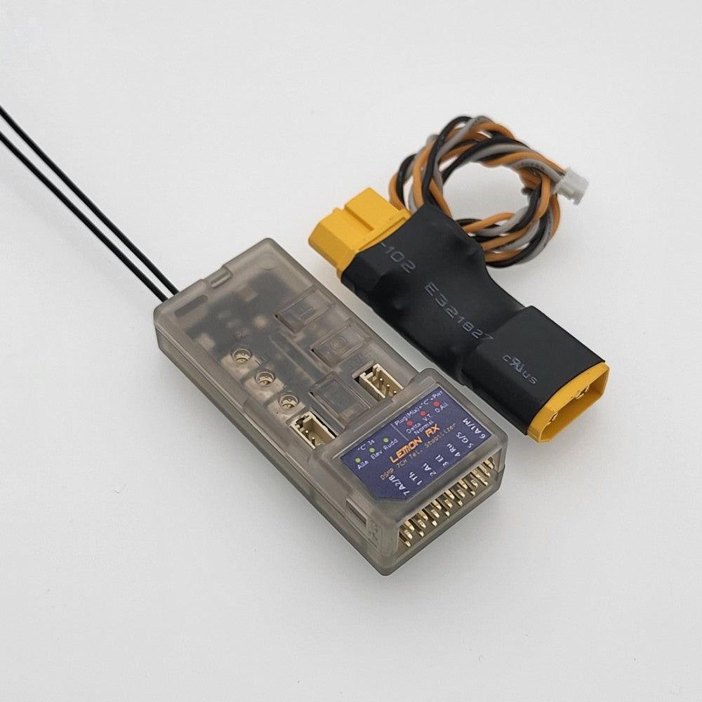 Lemon RX LM0086-XT60X DSMP 7-Ch Telemetry Stabilizer & XT60 Energy Met ...
